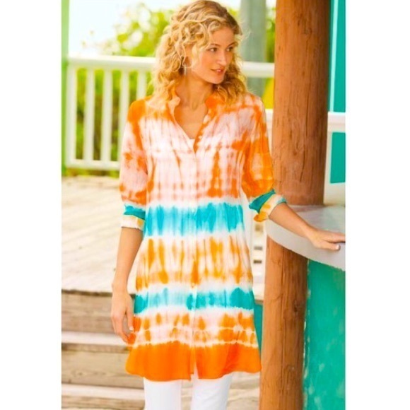 Soft Surroundings | Tops | 0 Silk Soft Surroundings Silk Sol Tie Dye ...